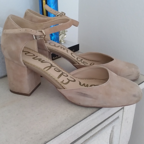 Sam Edelman | Shoes | Sam Edelman Tan Block Heel Shoes | Poshmark